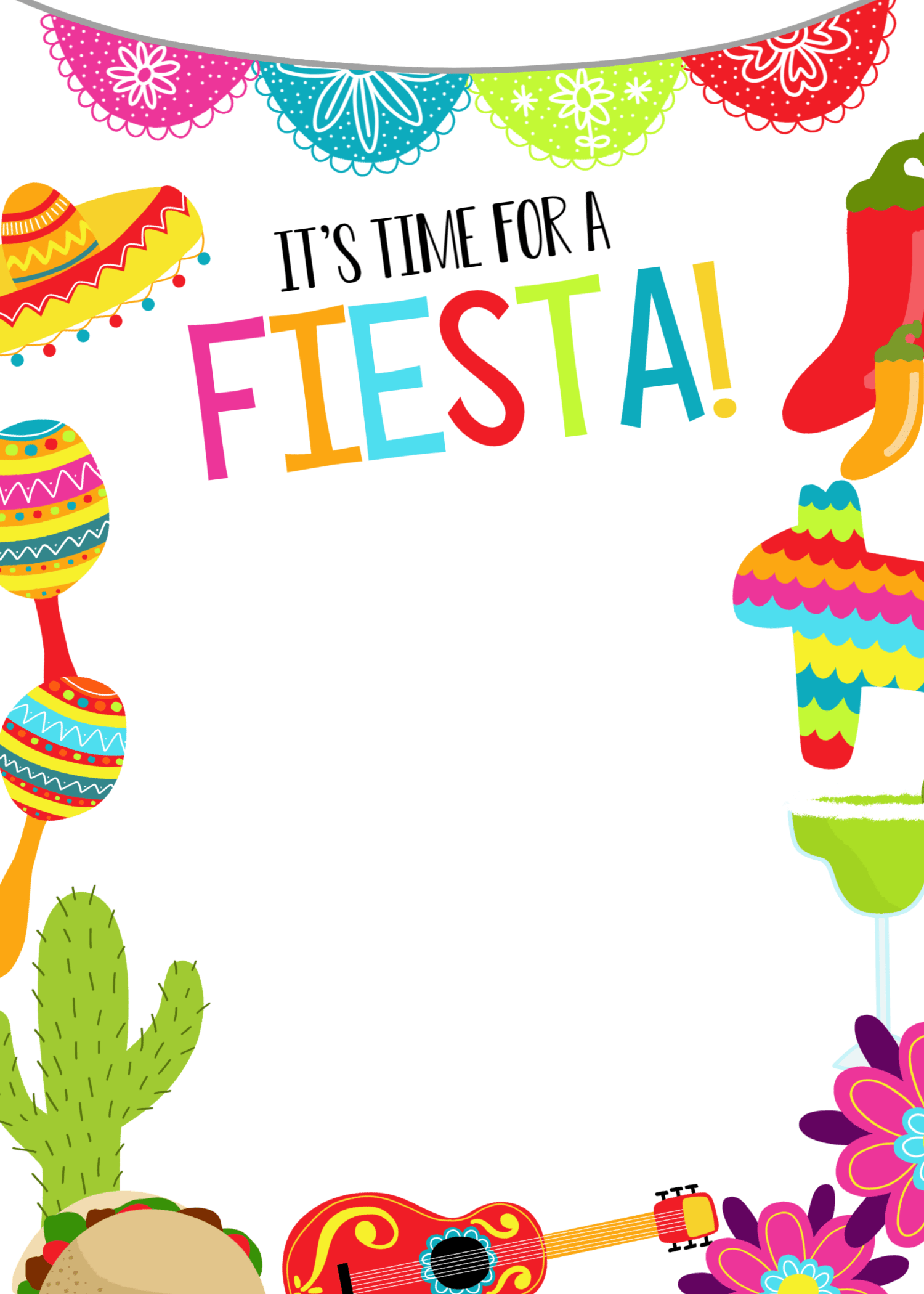 Fiesta Banner Clipart Happy 40th Birthday Printable Pictures On 