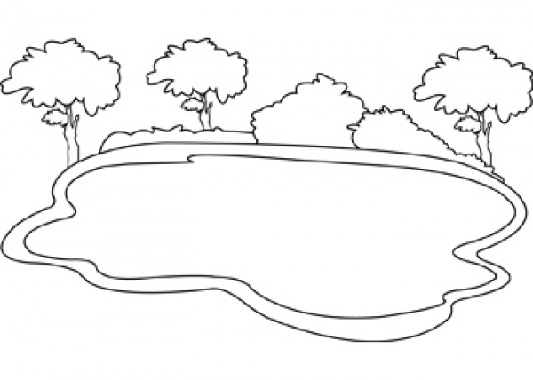 Lake Clip Art Coloring Pages